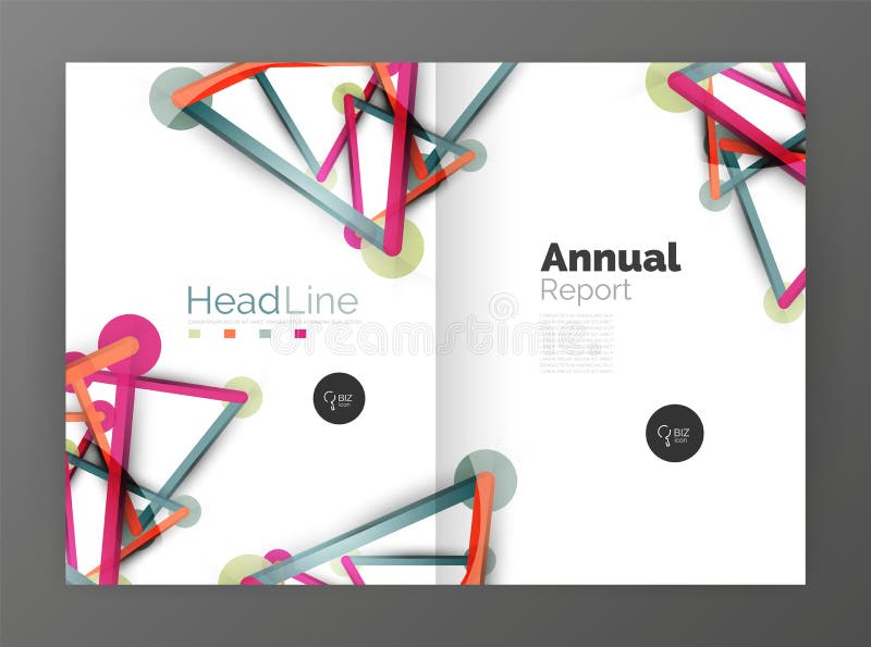 Molecule annual report stock vector. Illustration of presentation ...
