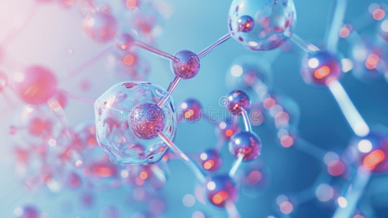 Molecule or Atom Abstract Molecular Structure for Scientific or Medical ...