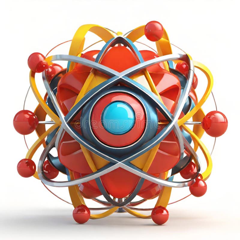 Molecule and Atom Icon, Cartoon Style Stock Illustration - Illustration ...