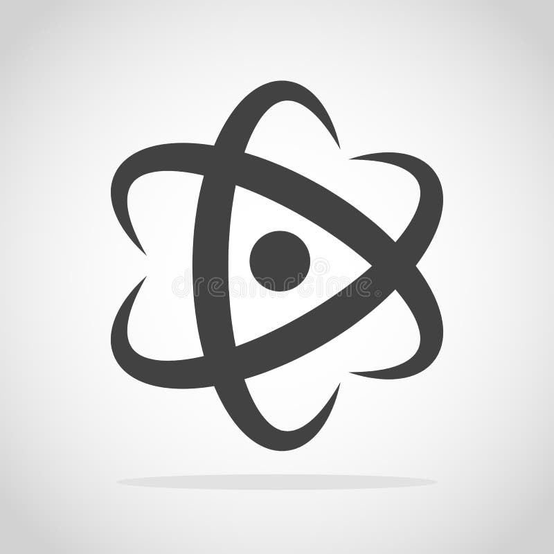 Gray Atom Icon. Vector Illustration. Stock Illustration - Illustration ...