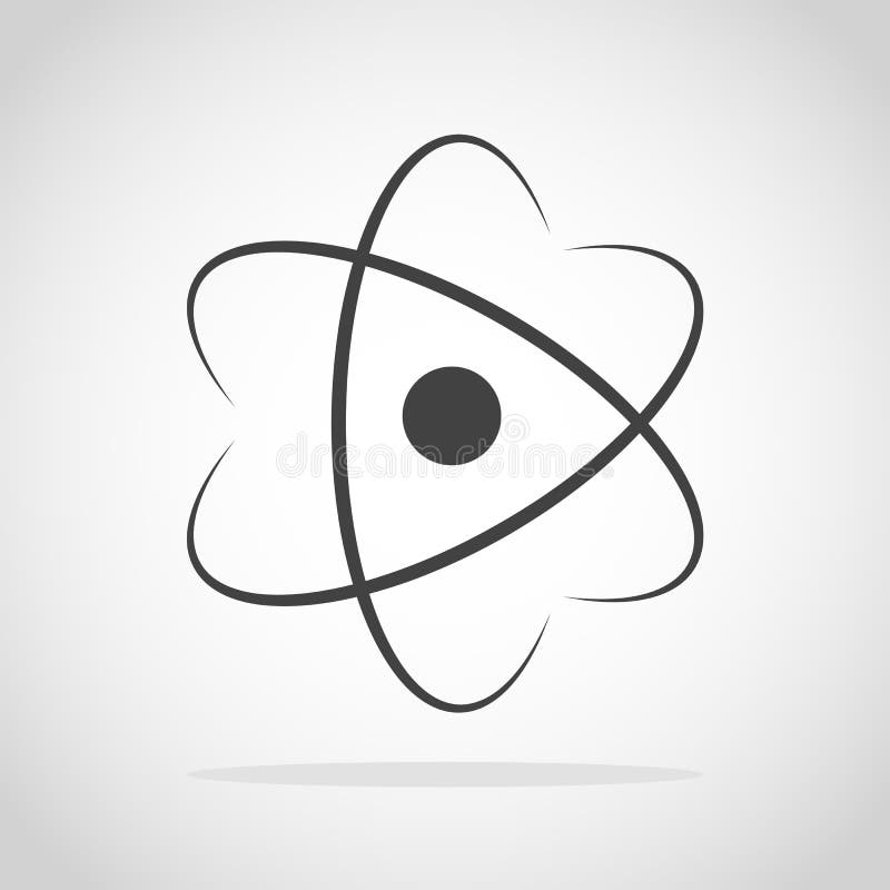 Gray Atom Icon. Vector Illustration. Stock Illustration - Illustration ...