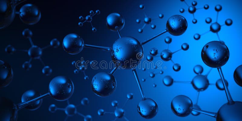 Molecule Atom Model Abstract Structure Science and Medical Concept ...