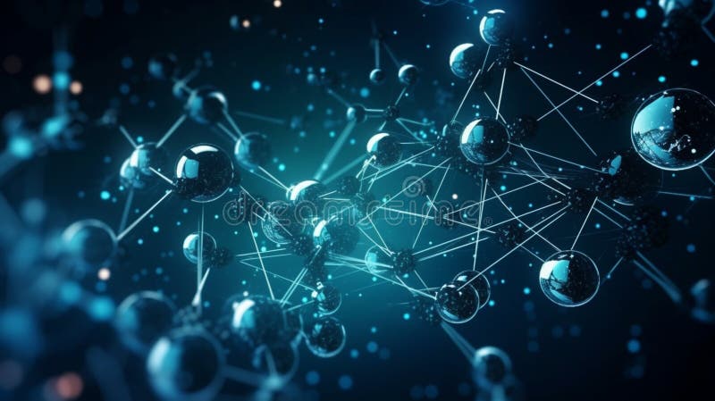 Molecule Atom Model Abstract Structure Science And Medical Concept