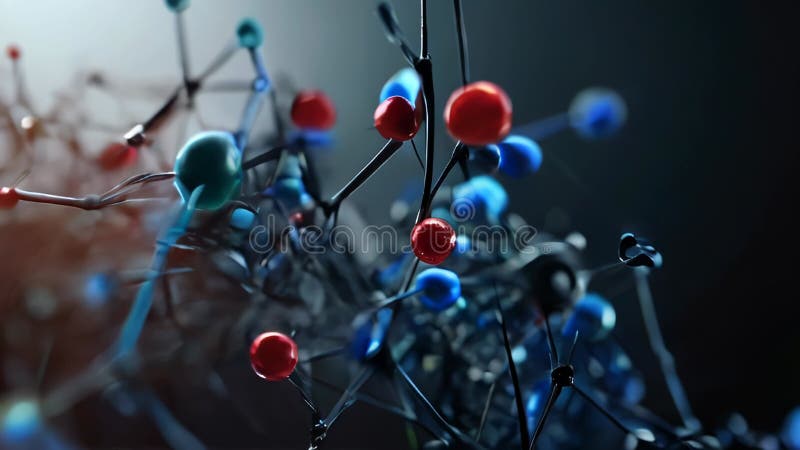 Molecule Atom Model Abstract Structure Science and Medical Stock ...