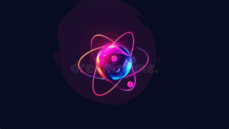 Molecule Atom Structure on Black Background for Scientific ...