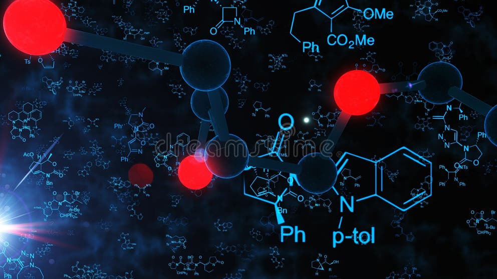 Molecule and Atom Structure Illustration Stock Illustration ...