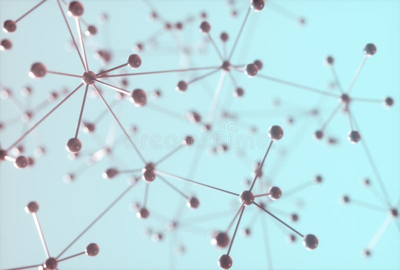 Molecule Atoms Chemical Bonds Atomic Network Stock Illustration ...