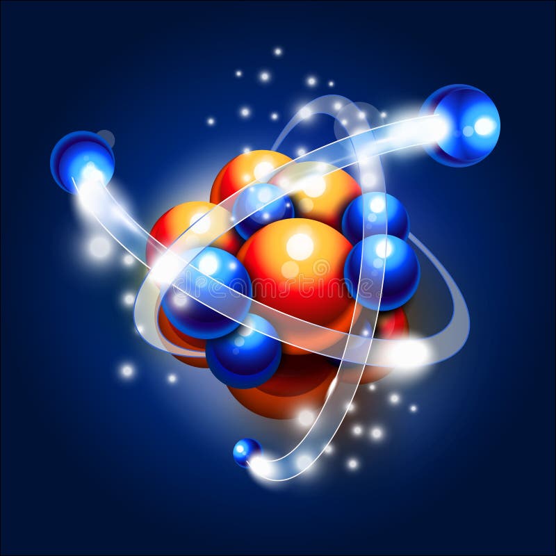 Molecule, Atoms and Particles Illustration Stock Vector - Illustration ...