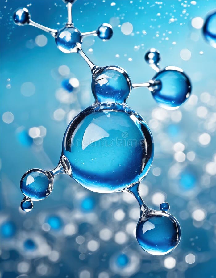 Molecule atoms structures stock illustration. Illustration of blue ...