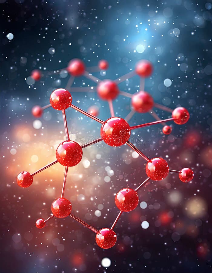 Molecule Atoms Structures, Universe Background Stock Illustration ...