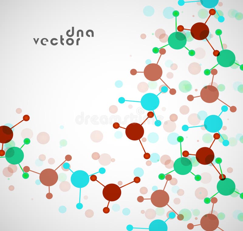 Molecule Background, Colorful Illustration Stock Vector - Illustration ...