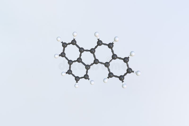 Molecule of Benzo(j)fluoranthene, Isolated Molecular Model. 3D ...