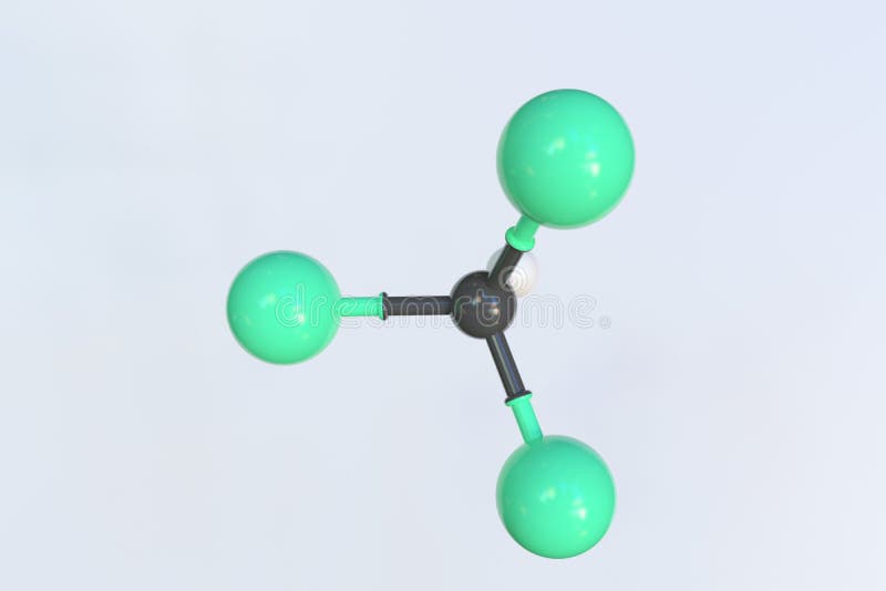 Molecule of Bromoform, Isolated Molecular Model. 3D Rendering Stock ...