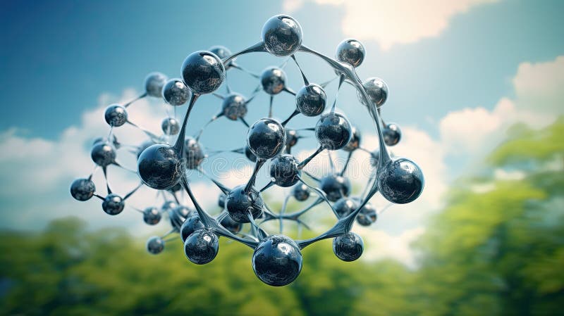 Molecule carbon atom stock illustration. Illustration of covalent ...