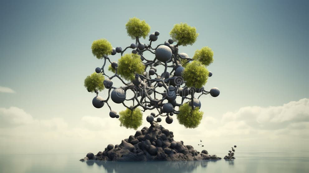 Molecule carbon atom stock illustration. Illustration of photograph ...