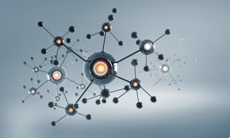 Molecule chain stock illustration. Illustration of education - 59827040