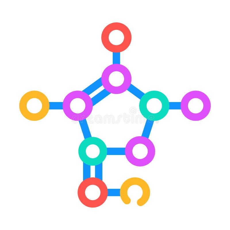 Molecule Chemistry Color Icon Vector Illustration Stock Illustration ...