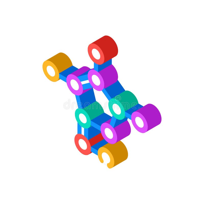 Molecule Chemistry Isometric Icon Vector Illustration Stock Vector ...