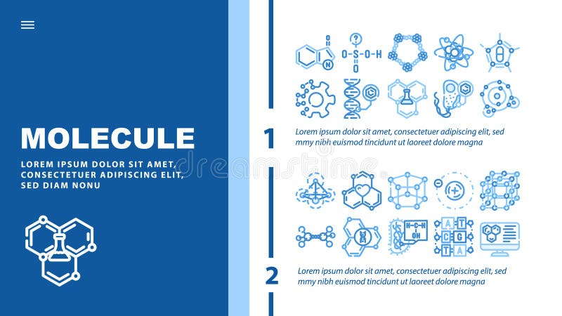 Molecule Chemistry Science Landing Header Vector Stock Vector ...
