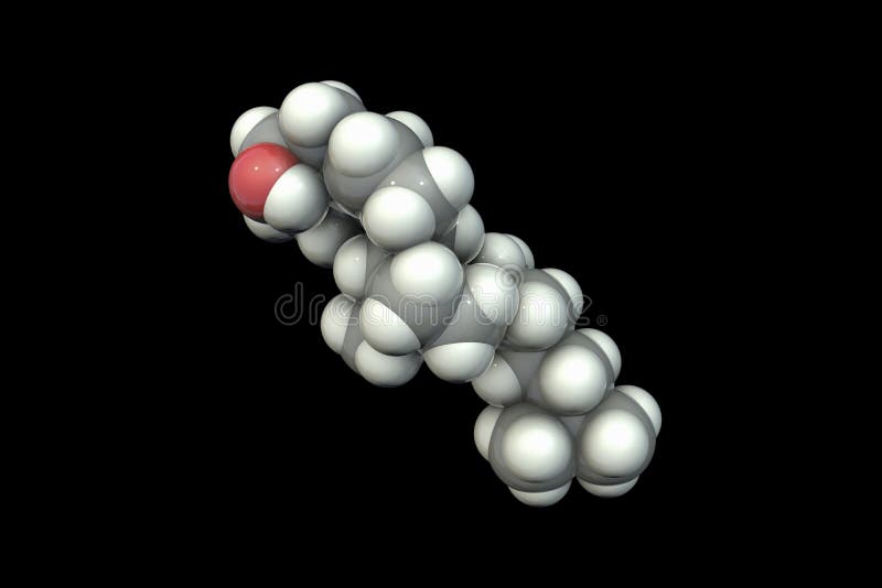 Molecule of Cholesterol, 3D Illustration Stock Illustration ...