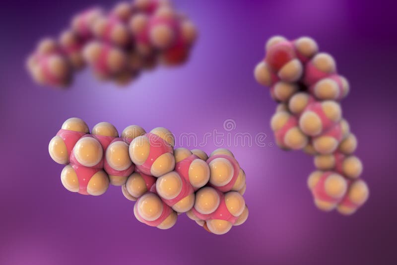 Molecule of Cholesterol, 3D Illustration Stock Illustration ...