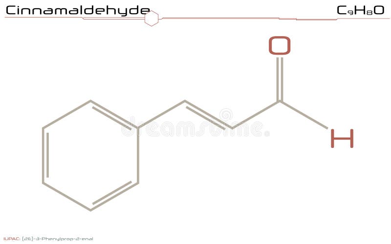 Molecule of Cinnamaldehyde stock vector. Illustration of medical ...