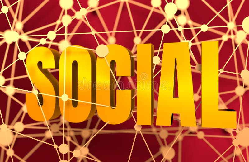 Molecule and Communication Background. Social Text Stock Illustration ...