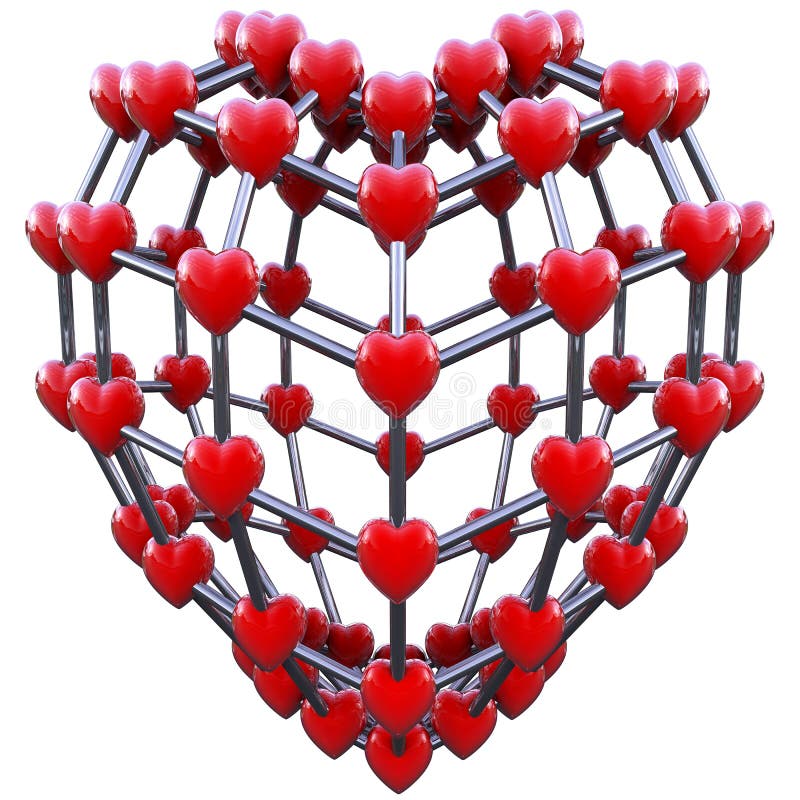 Molecule concept of love stock illustration. Illustration of molecule ...