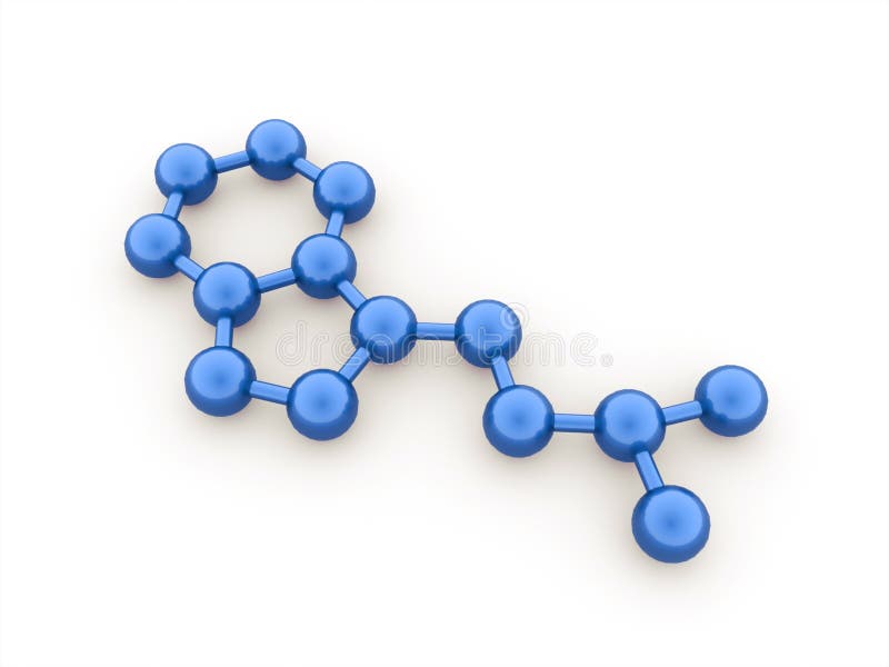 Molecule Concept Rendered Isolated on White Stock Illustration ...
