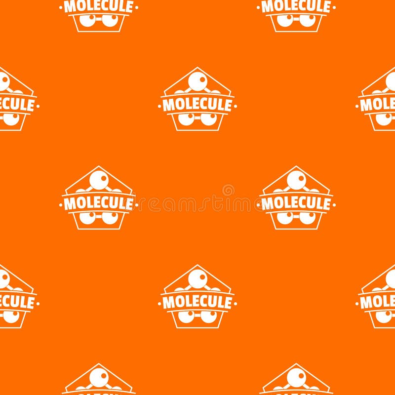 Molecule Connection Pattern Vector Orange Stock Vector - Illustration ...