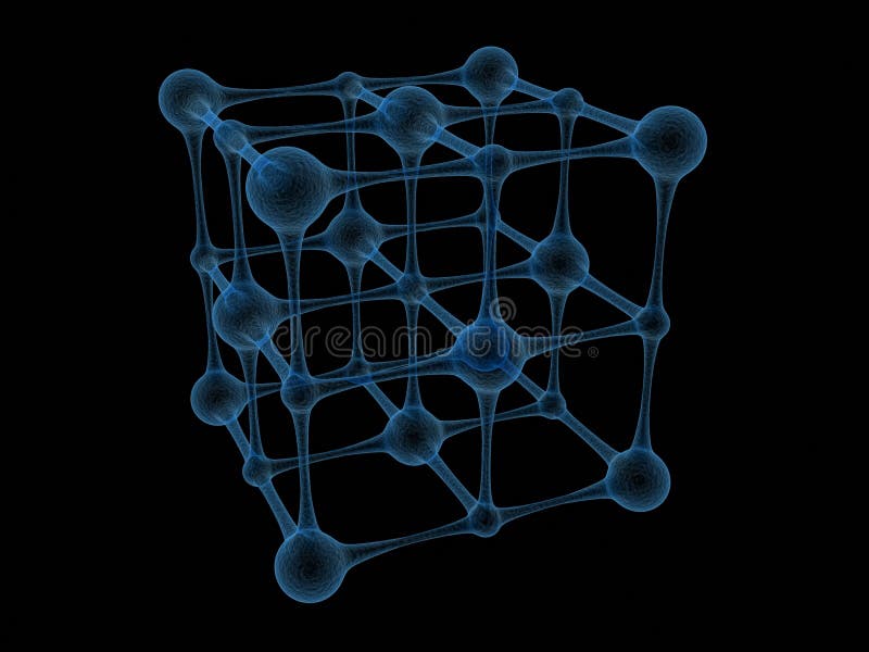 Molecule. Crystal lattice. stock illustration. Illustration of bond ...