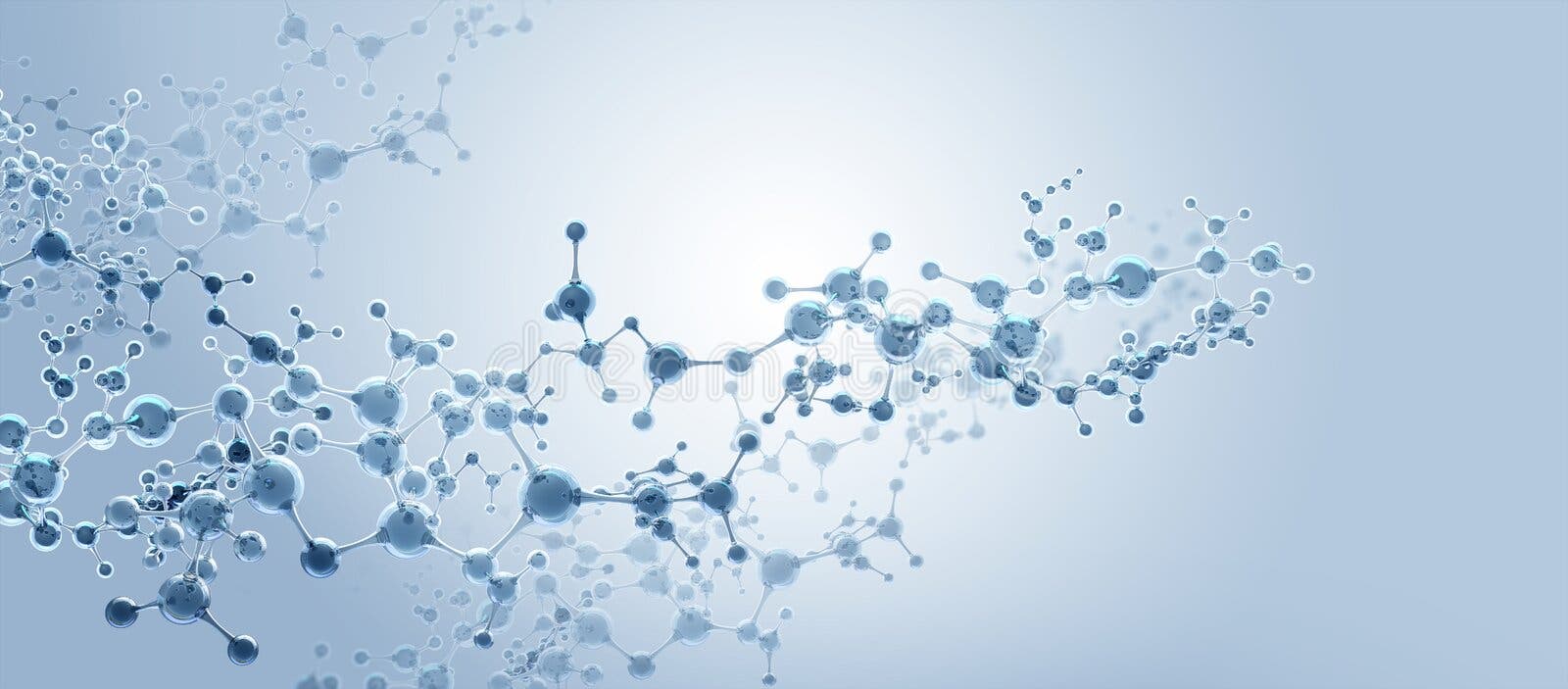 Molecule 3D Illustration. Scientific Breakthrough in the Field of ...