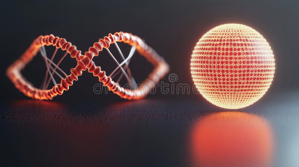 Molecule 3D Illustration. Computer Simulation and Laboratory ...