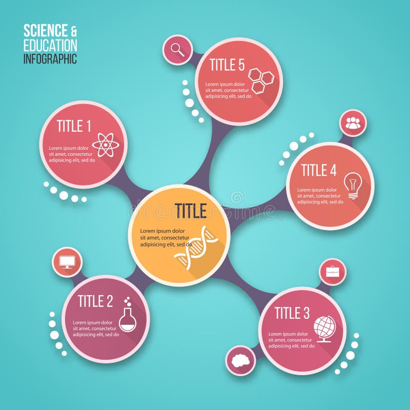 Molecule Design Vector Infographic Template for Graphs, Charts ...