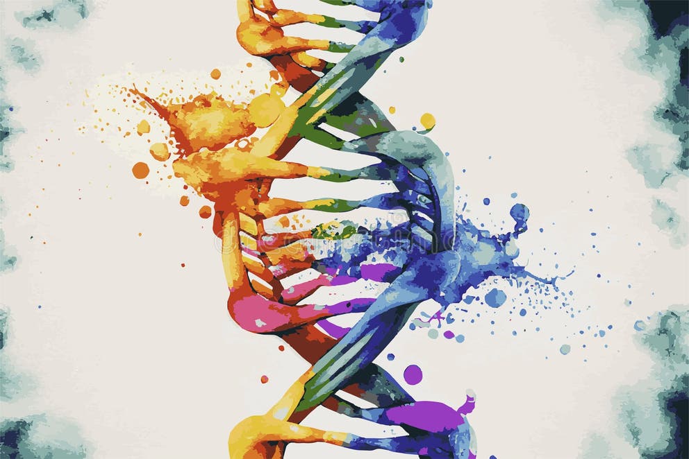 Molecule of DNA, Double Helix Stock Illustration - Illustration of ...