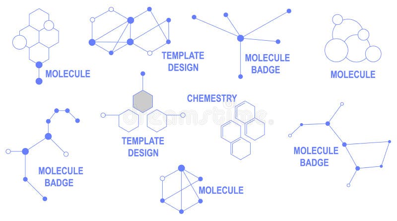 Molecule, DNA Macromolecule. Logo of a Hexagonal Molecule. Banner for ...
