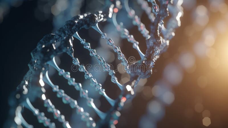 Molecule of DNA Strands in a Cell Close Up Generative AI Stock ...
