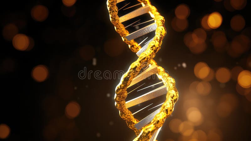 Molecule dna yellow stock illustration. Illustration of generated ...