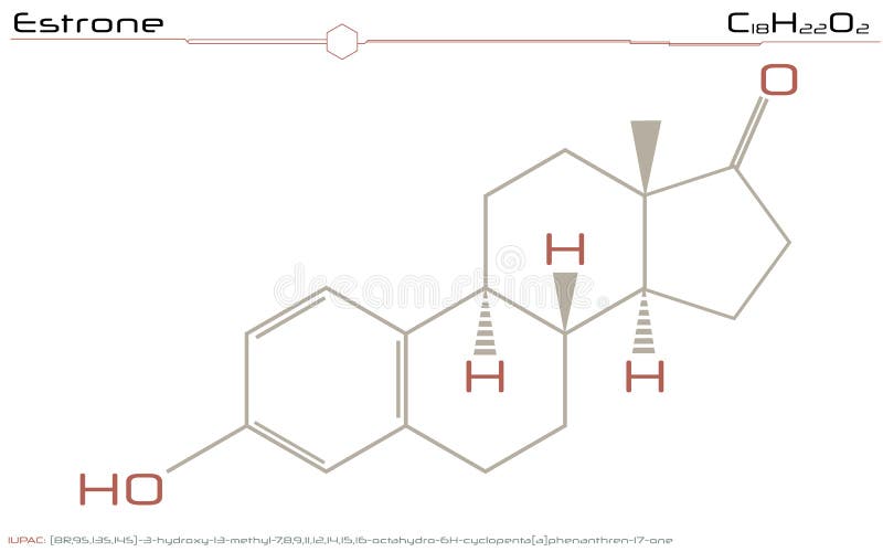 Estrone molecule stock illustration. Illustration of nausea - 96098226