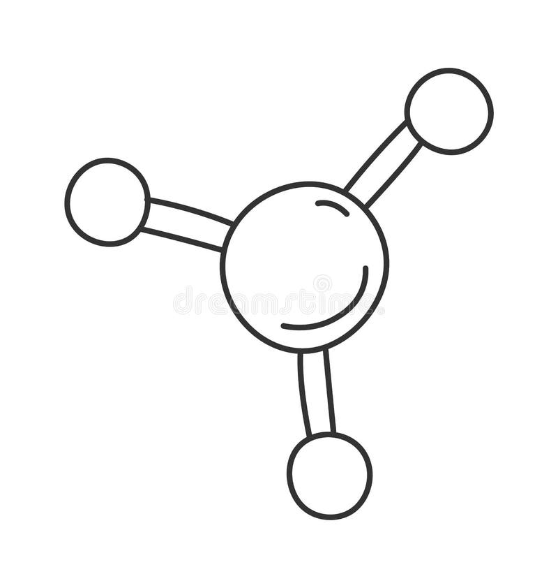 Molecule Flat Icon Biology Science Element Stock Vector - Illustration ...