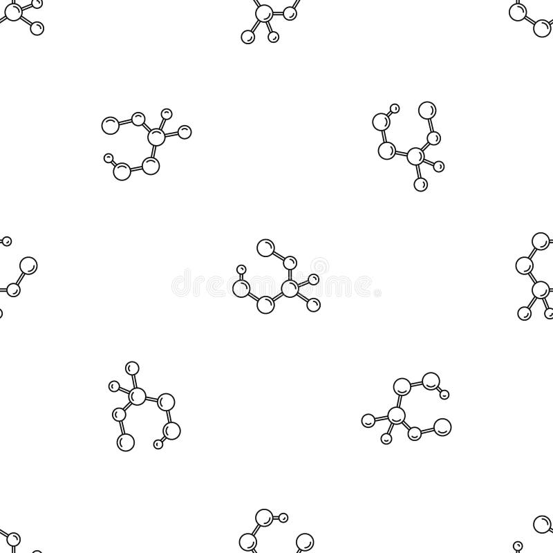 Molecule Formula Pattern Seamless Vector Stock Vector - Illustration of ...