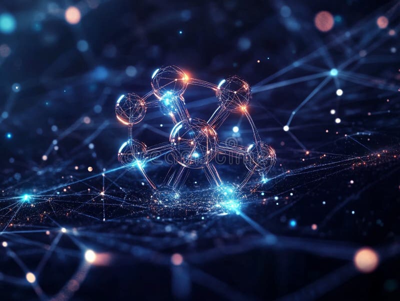 Molecule Frame Abstract Science Background Stock Illustration ...