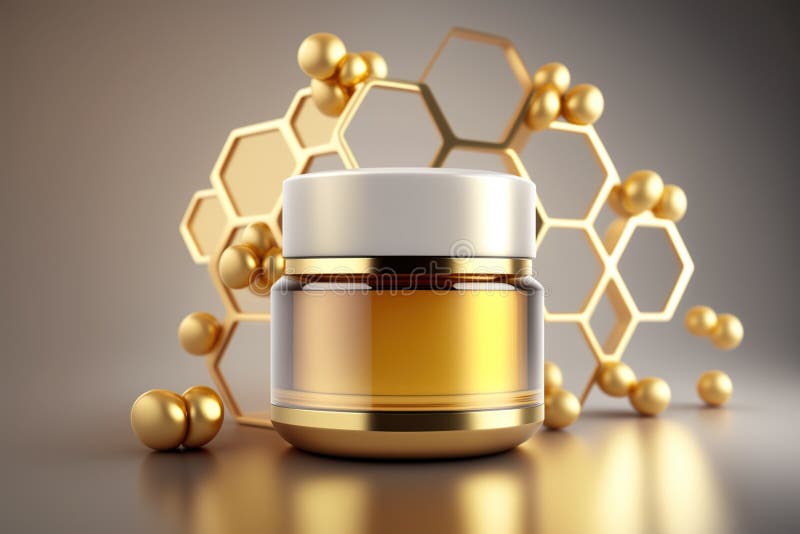 Molecule Gold on Soft Background. Created with Generative AI Technology ...