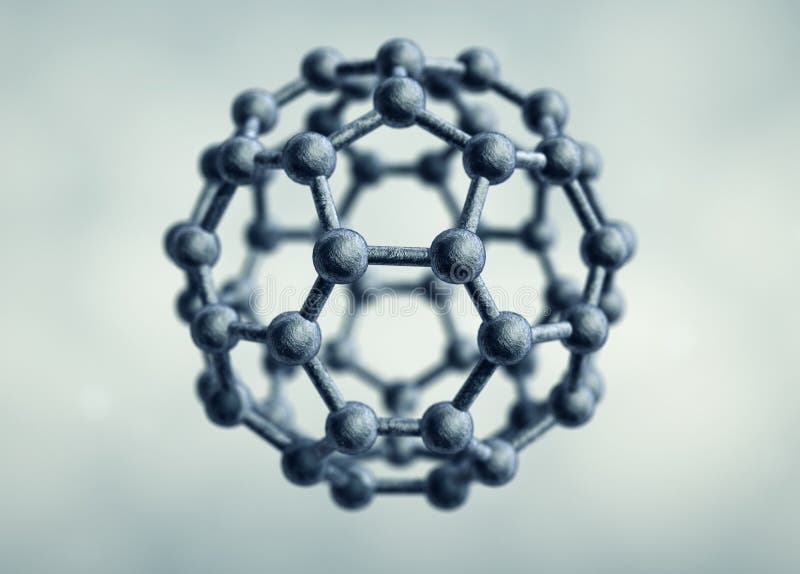Molecule of Graphene stock illustration. Illustration of sphere - 49552737