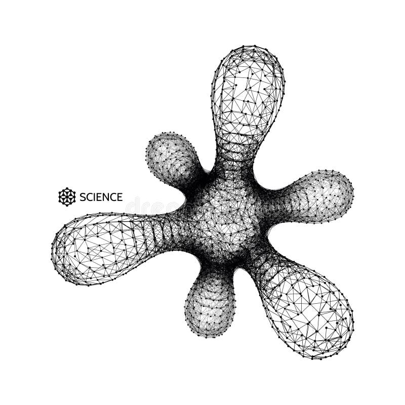 Molecule Graphic Design 3d Vector Illustration Connection Structure