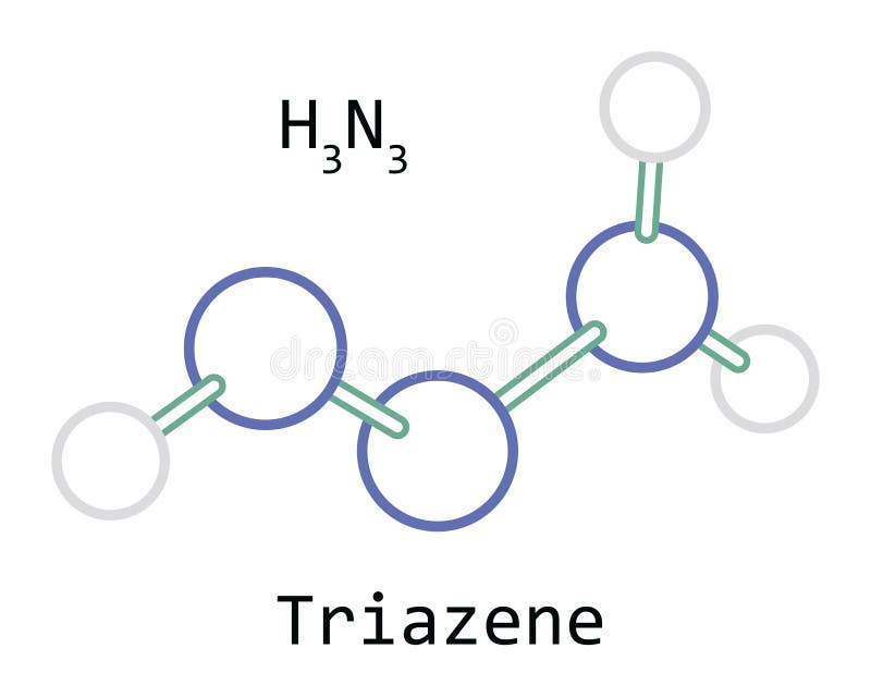 Molecule H3N3 Triazene stock vector. Illustration of vector - 87841036