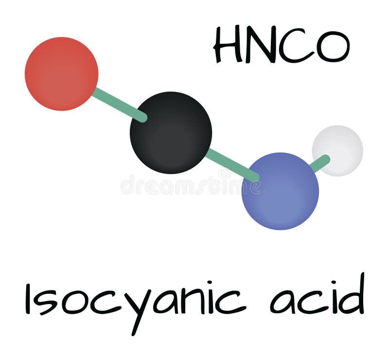 Molecule HNCO Isocyanic Acid Stock Vector - Illustration of white ...