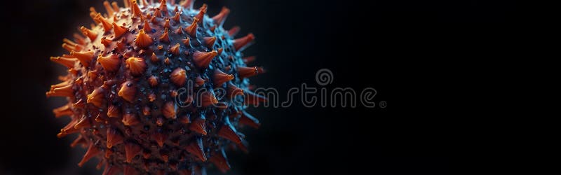 Molecule of the Human Immunodeficiency Virus, AIDS Virus on Black ...