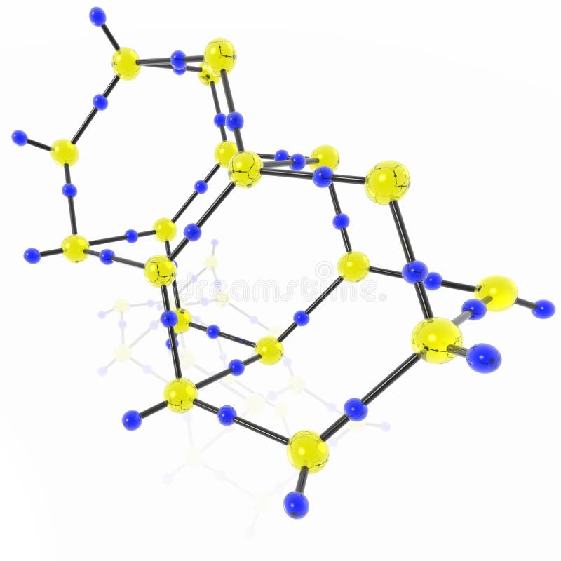 Molecule of an ice stock illustration. Illustration of chemical - 9612872