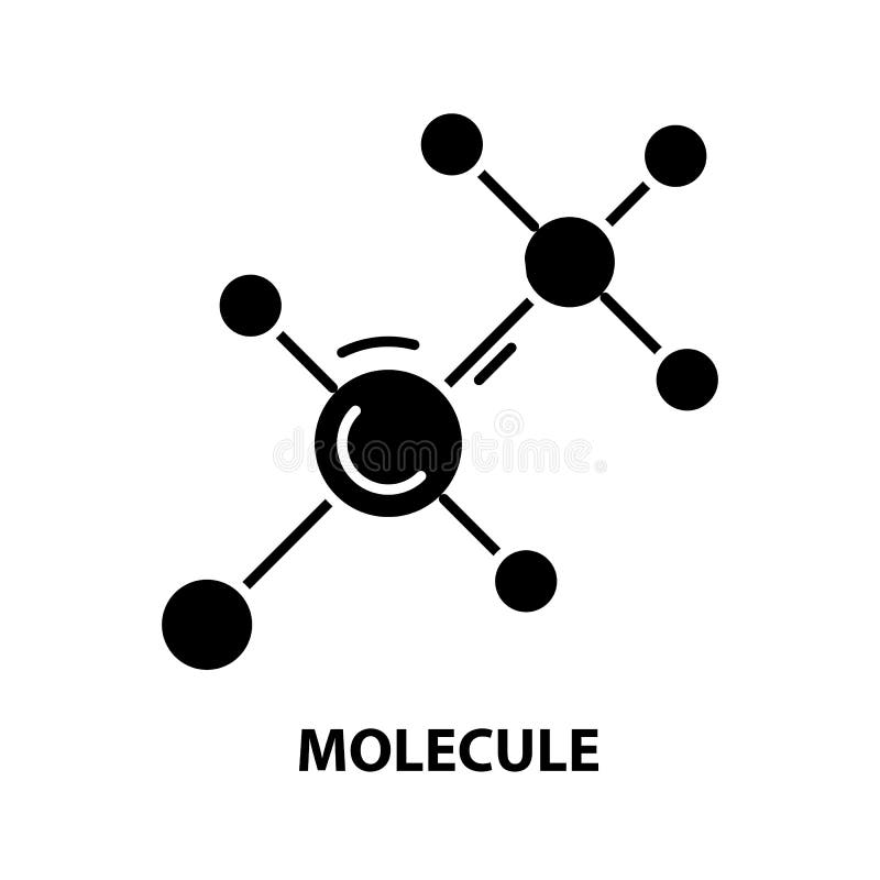 Molecule Icon, Black Vector Sign with Editable Strokes, Concept ...